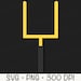 Football Goal Post SVG, Football Game, Football, PNG, Touchdown ...