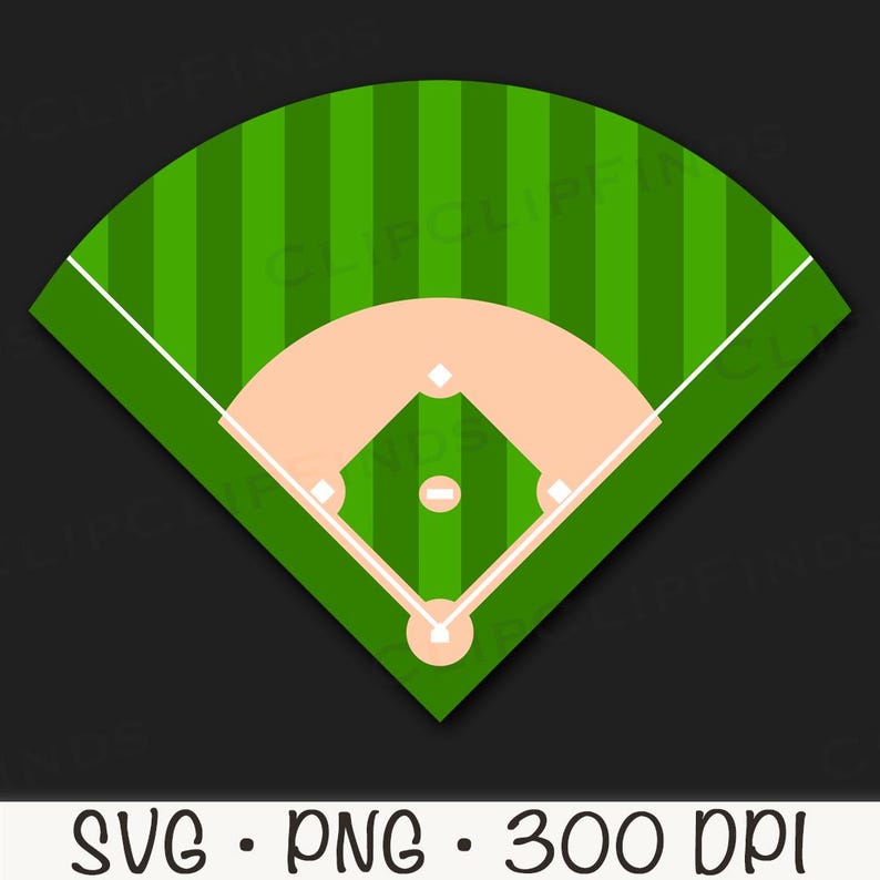 Baseball Field SVG, Baseball Diamond Field PNG, Baseball Field PNG ...