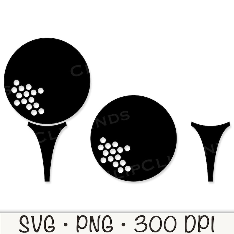 Golf Ball on Tee SVG, Golf Ball SVG, Tee PNG, Golf Vector File, Partee ...