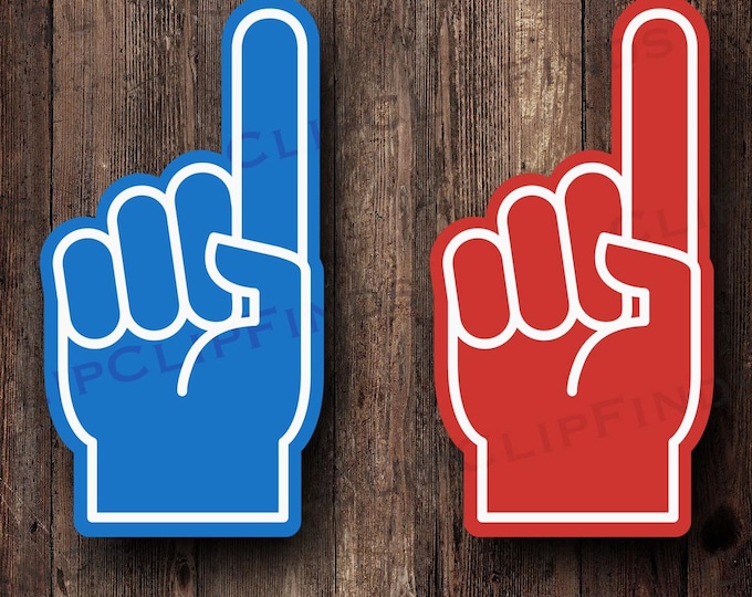 Fan Finger SVG. Number 1 Foam Finger Cut Files. Sports Team Photo Props ...