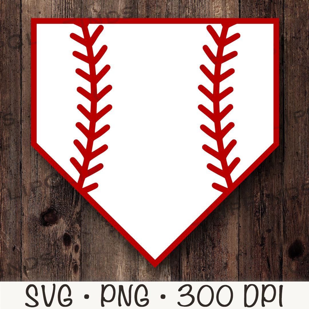 Baseball Home Plate SVG, Home Plate With Lace, Baseball Lace, Baseball ...