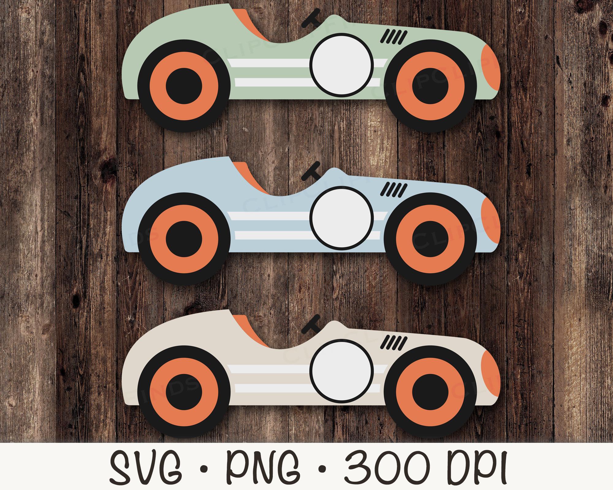 Race Cars PNG, Retro Vintage Race Cars SVG, Beige, Mint Green, Light ...