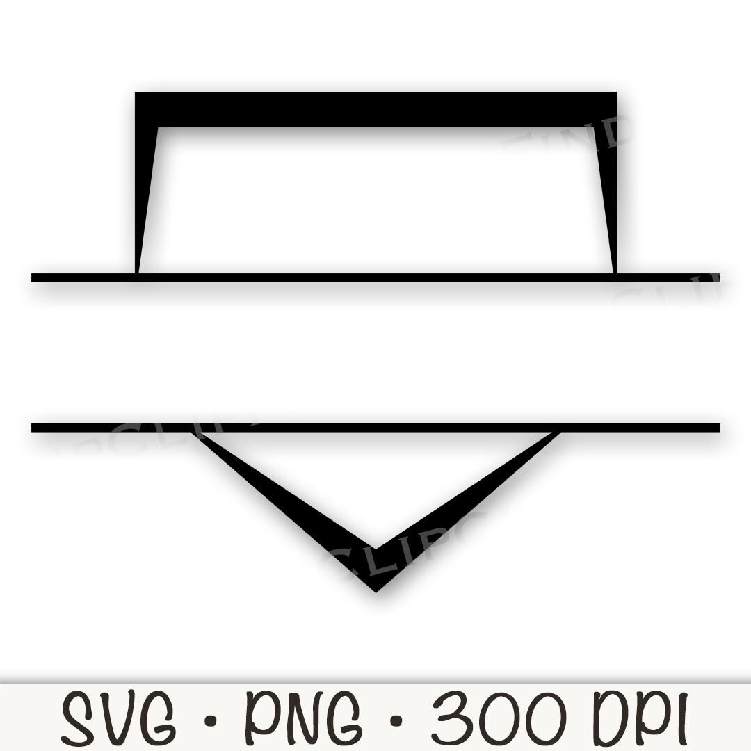 Baseball Home Plate Split Monogram SVG, Baseball Home Plate PNG ...