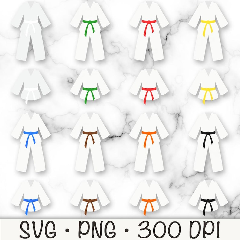 Karate Uniform SVG, Karate Suit PNG, Karate Clipart, Karate Belt ...