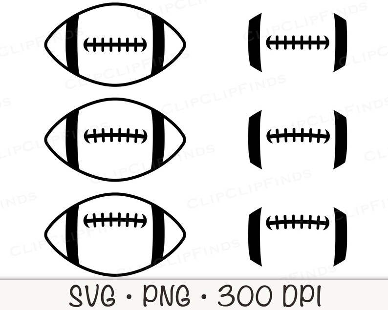 Football SVG, Football Outline and Lacing SVG Bundle, Football Seam ...