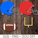 Football Bundle Pack SVG, Football PNG, Goal Post, Football Helmet SVG ...