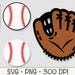 Baseball, Baseball Bat, Baseball Glove, SVG PNG, Instant Digital ...