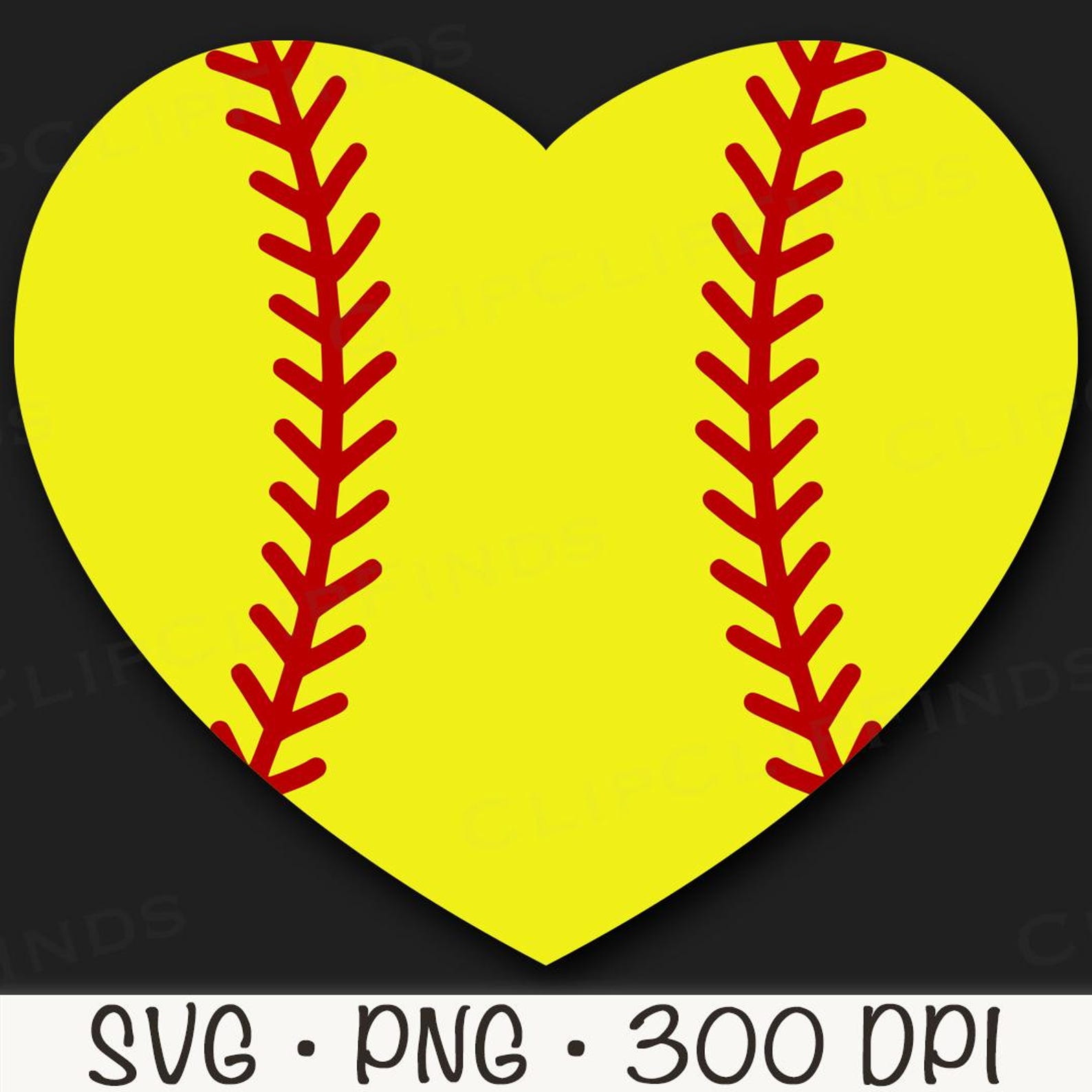 Softball Heart SVG, Softball Heart PNG, Softball Love, Softball Mom ...