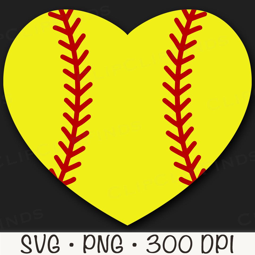 Softball Heart SVG, Softball Heart PNG, Softball Love, Softball Mom ...