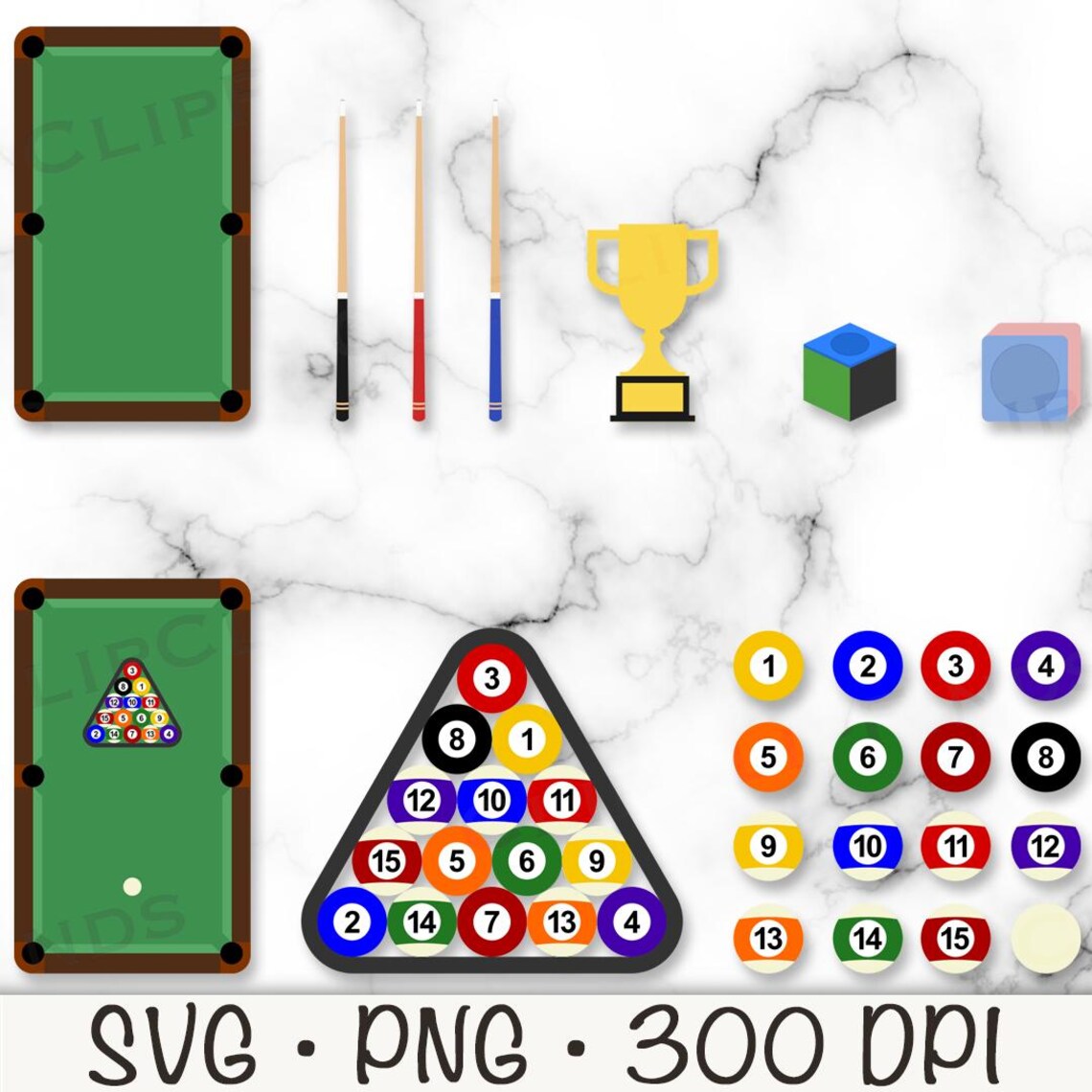 Billiards Clipart, Pool Hall PNG, 8 Ball, Billiard Triangle, Billiard ...