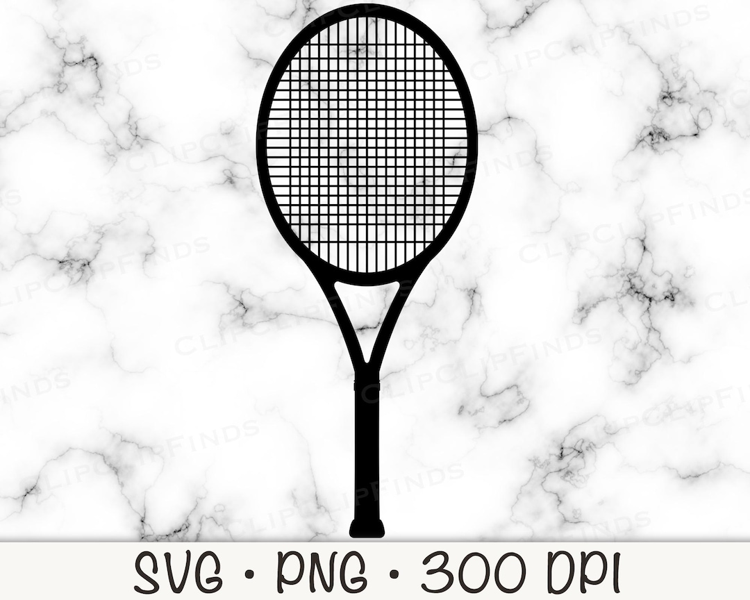 Tennis Racket SVG Vector Cut File, PNG Transparent Background, Tennis ...