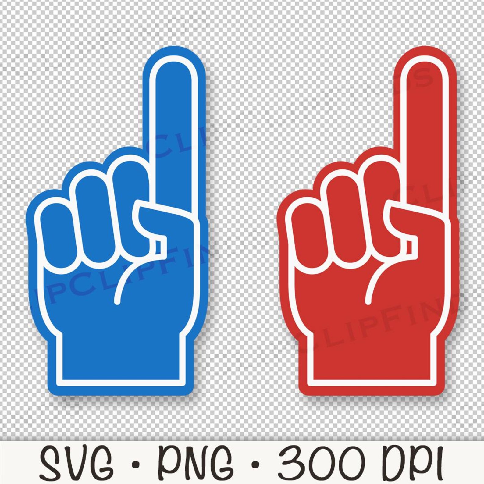 Foam Finger SVG, Foam Finger PNG, Football Clipart, Number One Fan ...