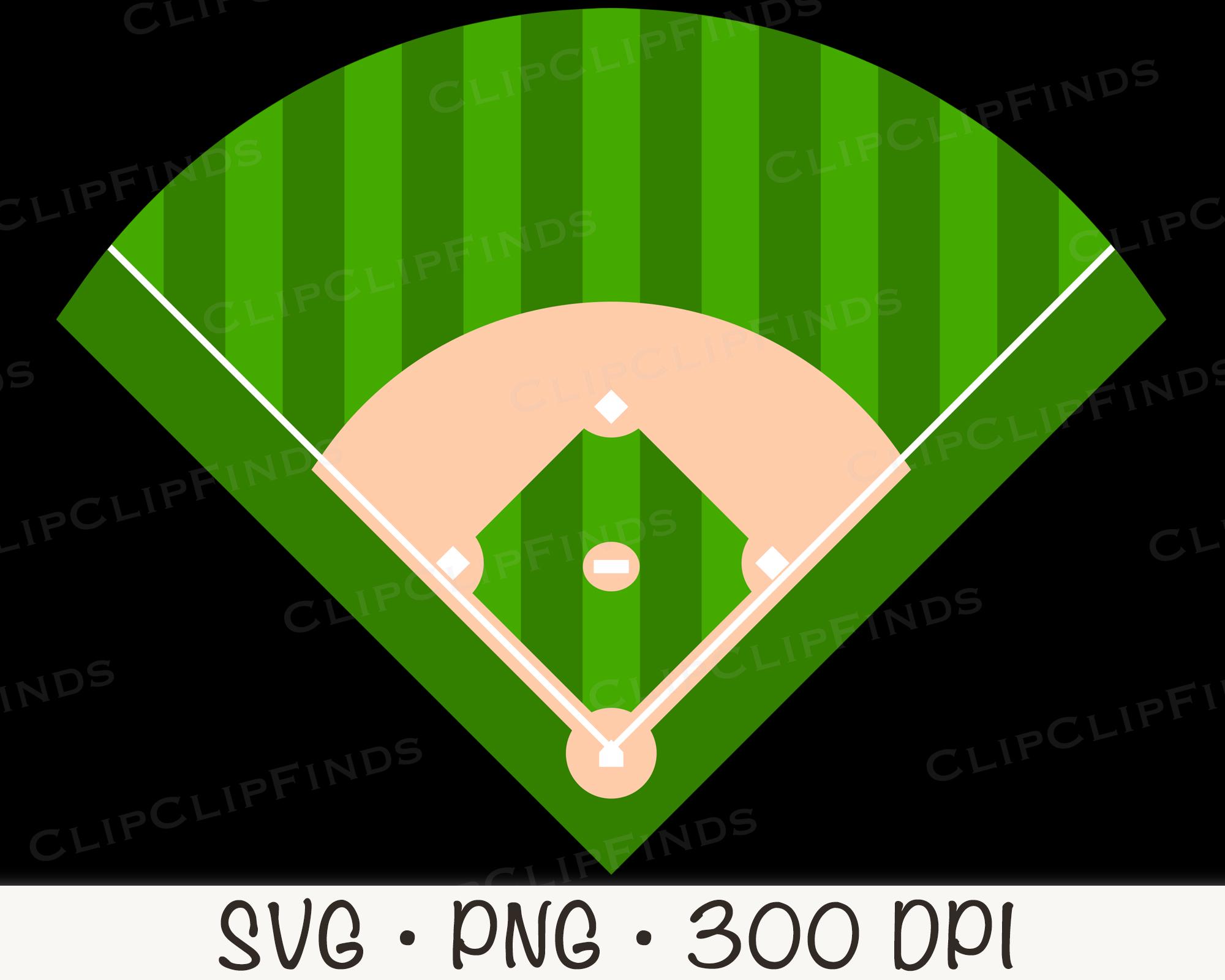 Baseball Field SVG, Baseball Field PNG, Baseball Game SVG, Baseball ...
