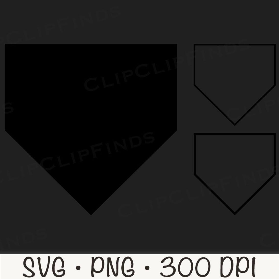Baseball Home Plate SVG, Home Plate Outline, Vector Cut File and PNG ...