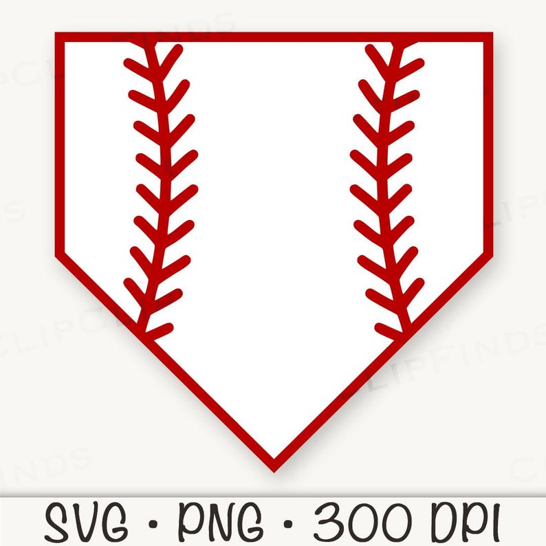 Baseball Home Plate SVG, Home Plate With Lace, Baseball Lace, Baseball ...