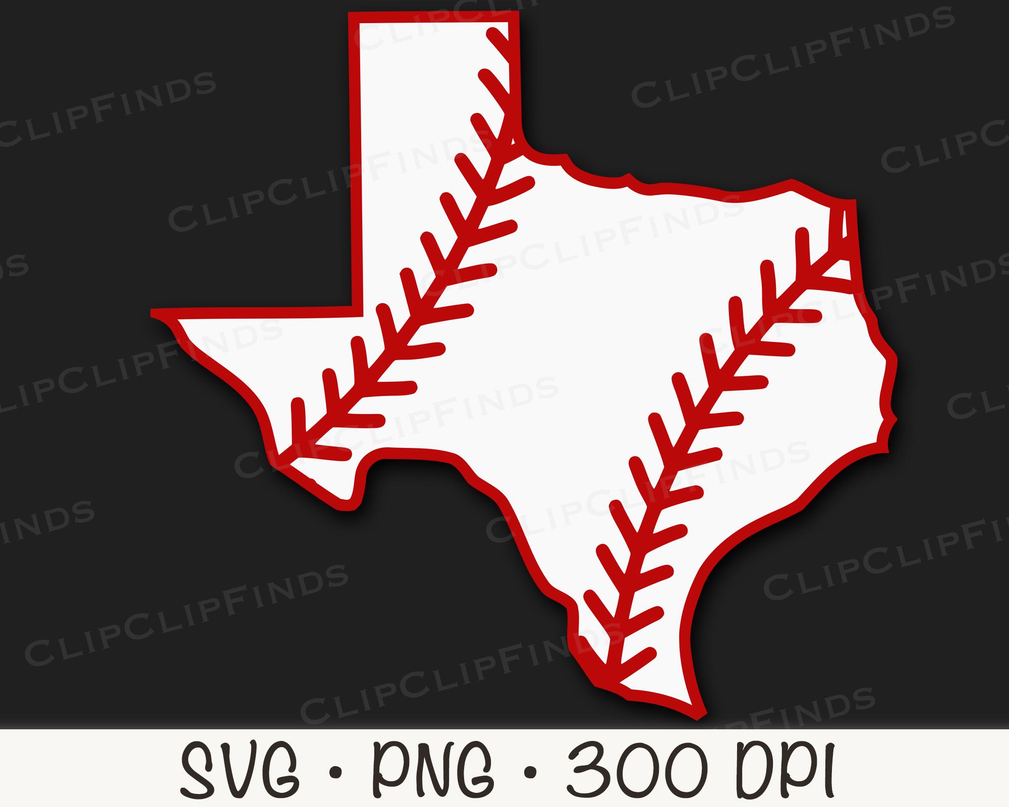 Texas Map Baseball SVG, Texas State, PNG, Sublimation, Instant Digital ...