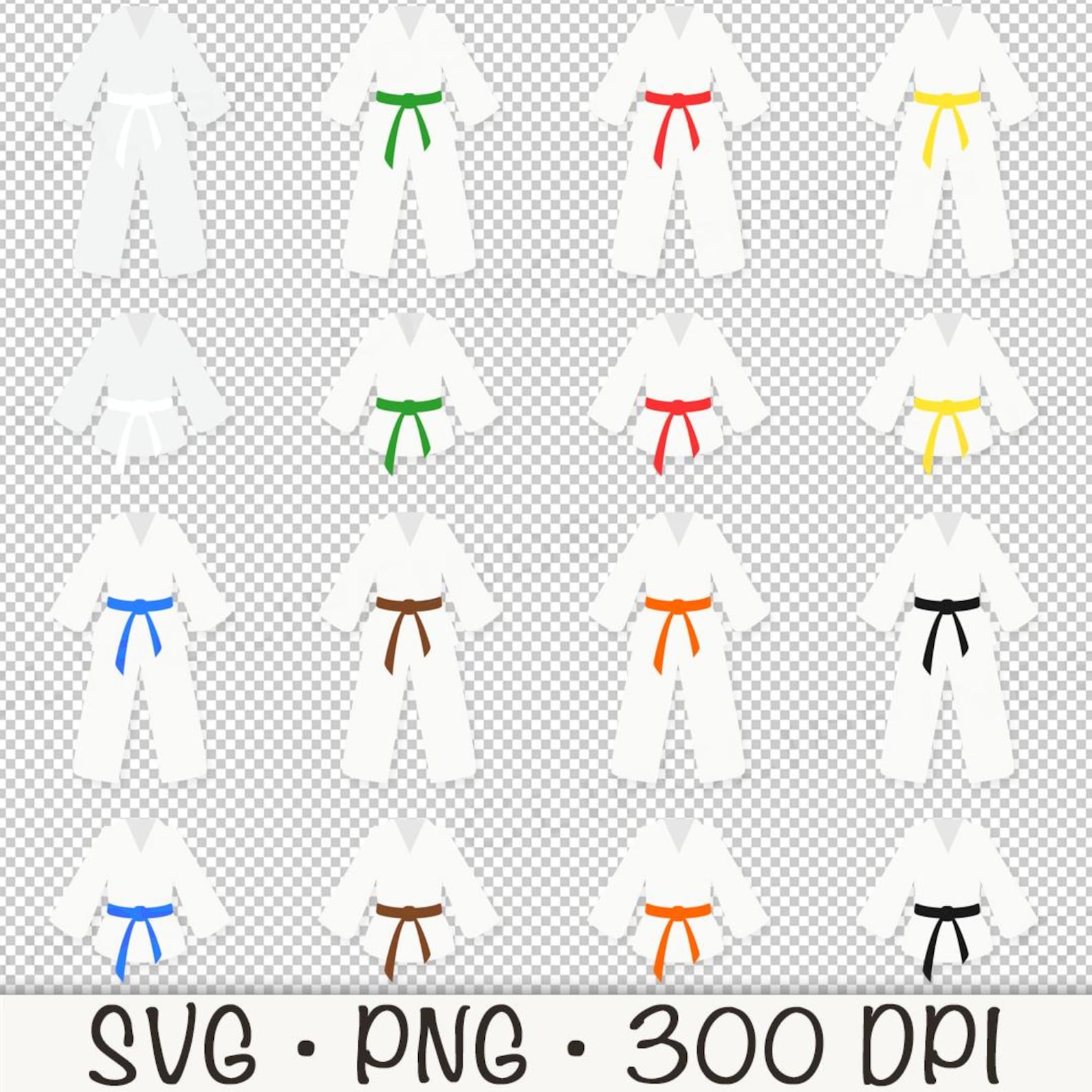 Karate Uniform SVG, Karate Suit PNG, Karate Clipart, Karate Belt ...