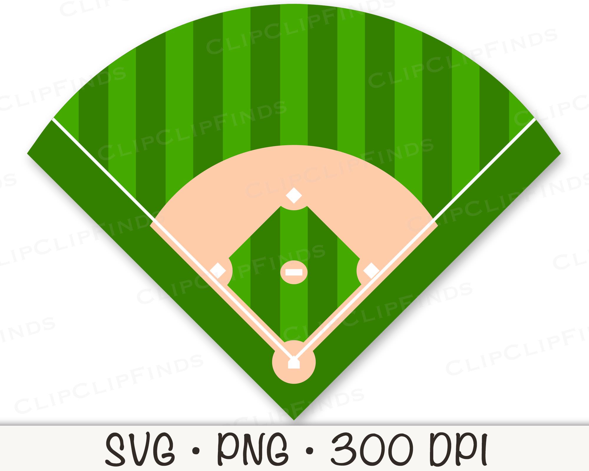 Baseball Field SVG, Baseball Field PNG, Baseball Game SVG, Baseball ...