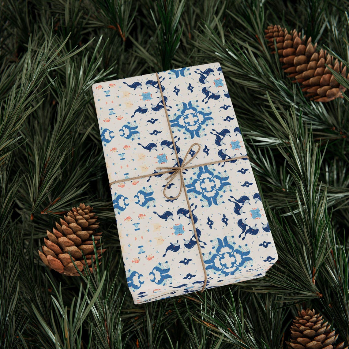 Gift Wrapping Paper Cute Whale Seamless Pattern. Funky Personalized Unique Creative & Colorful ...