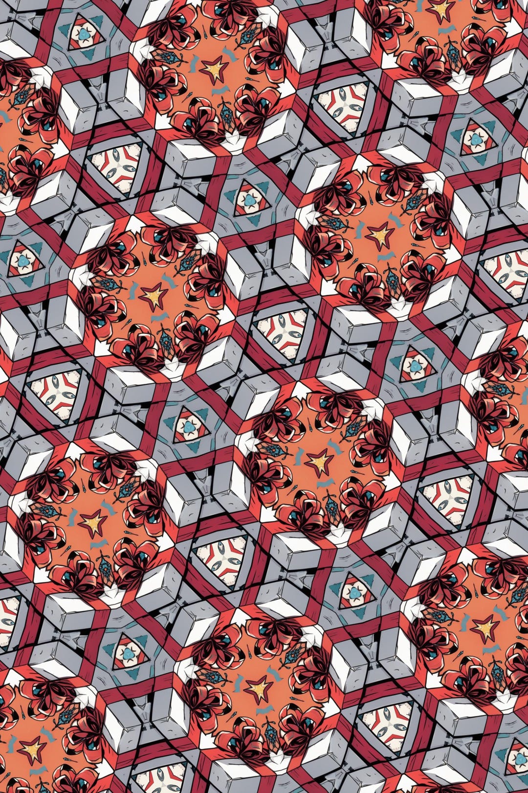 Printable Wrapping Paper Designs Birthday Gift Mandalas and Fractals ...