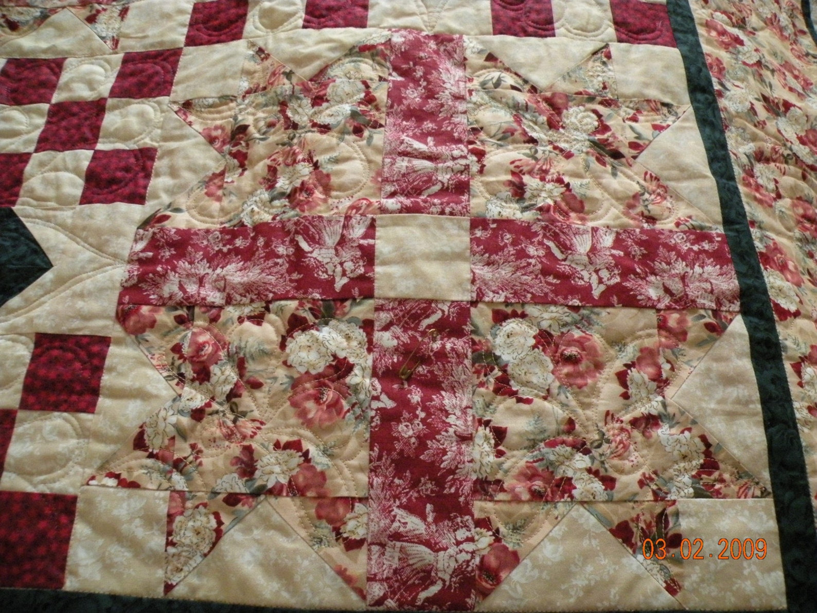 Cottage Charm Red and White Handmade Quilt Large Lap Quilt | Etsy