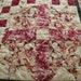 Cottage Charm Red and White Handmade Quilt Large Lap Quilt READY TO GO ...