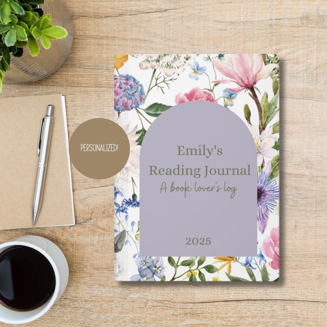 Personalized Reading Journal for 2025, Custom Book Tracker, Book Lovers ...