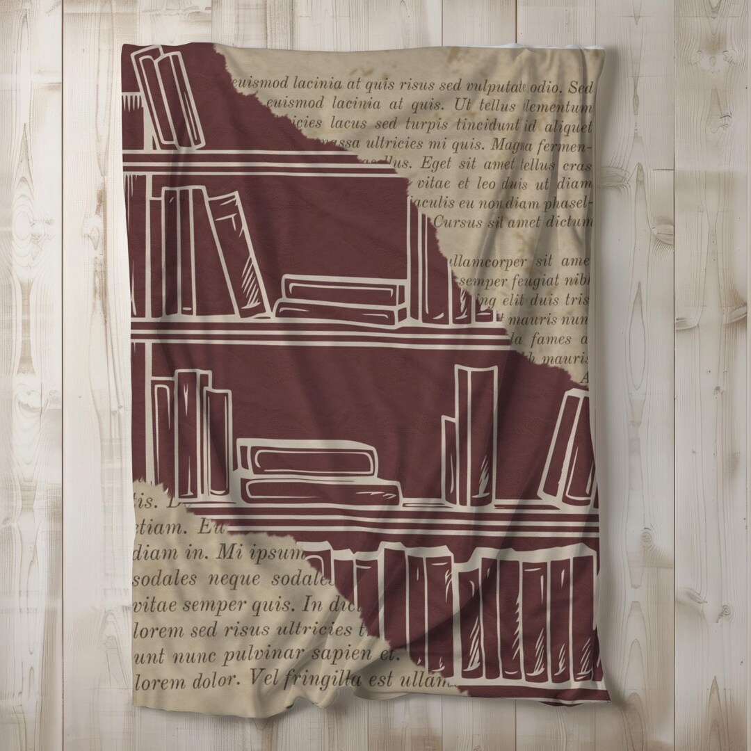 Book Lovers Blanket, Book Nook Decor, Reading Chair Blanket Gift for ...