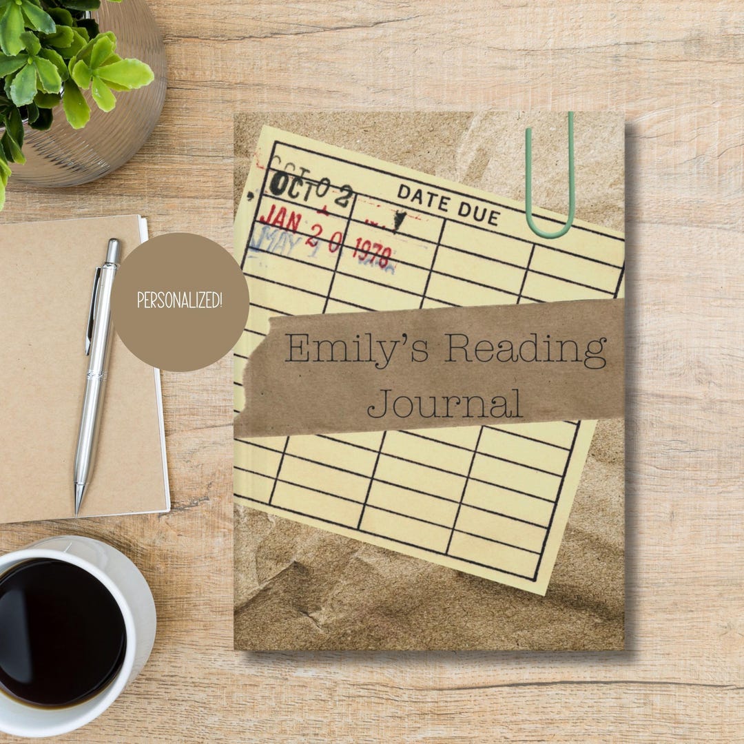 Personalized Reading Journal for 2025, Custom Book Tracker, Book Lovers ...