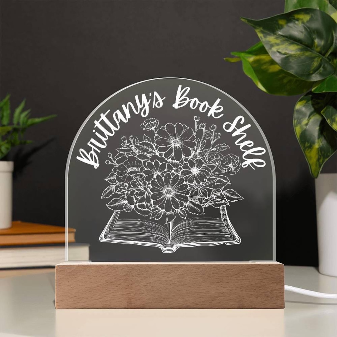 Personalized Book Nook Sign, Custom Library Sign, Book Lovers Gifts for ...