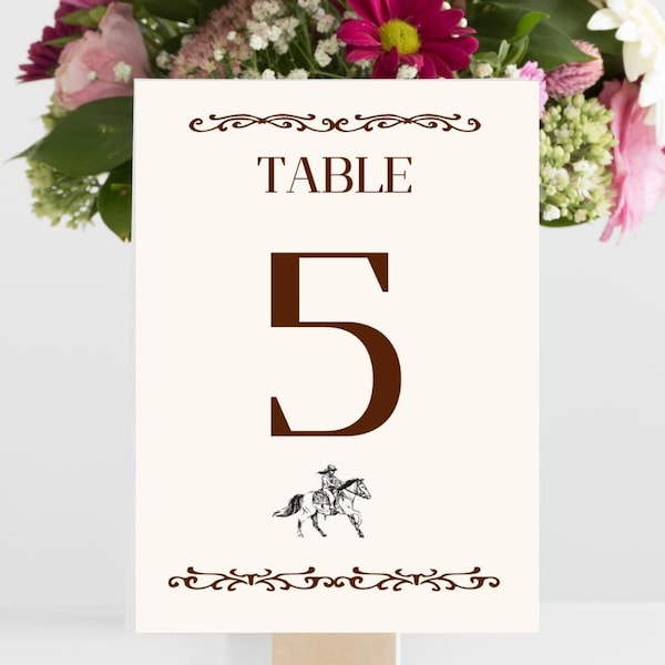 Western Table Number - Etsy