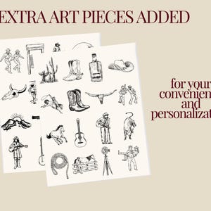 Rustic Western Table Number | Digital Print Template | Vintage Cowboy ...