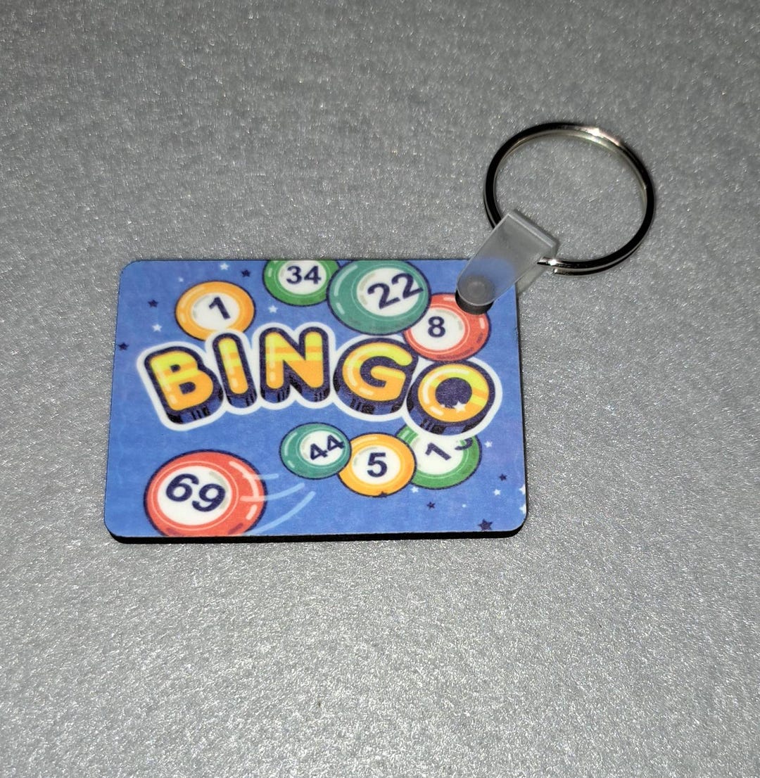 Rectangle Bingo Keychain - Etsy