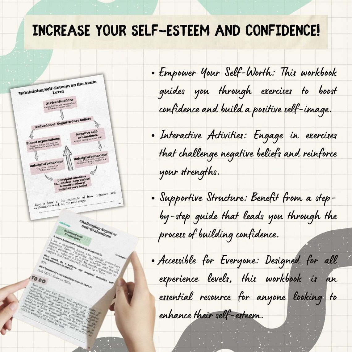 Self Esteem Workbook Self Love Therapy Worksheet Confidence PDF Tool ...