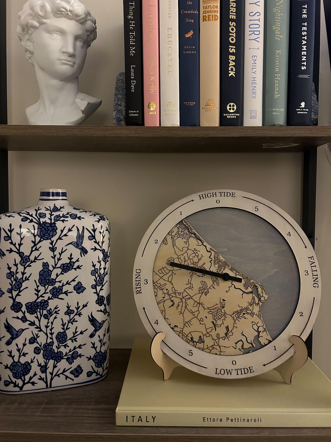 Custom Tide Clock, Stained, Desktop or Wall Mount, Coastal Decor, New ...