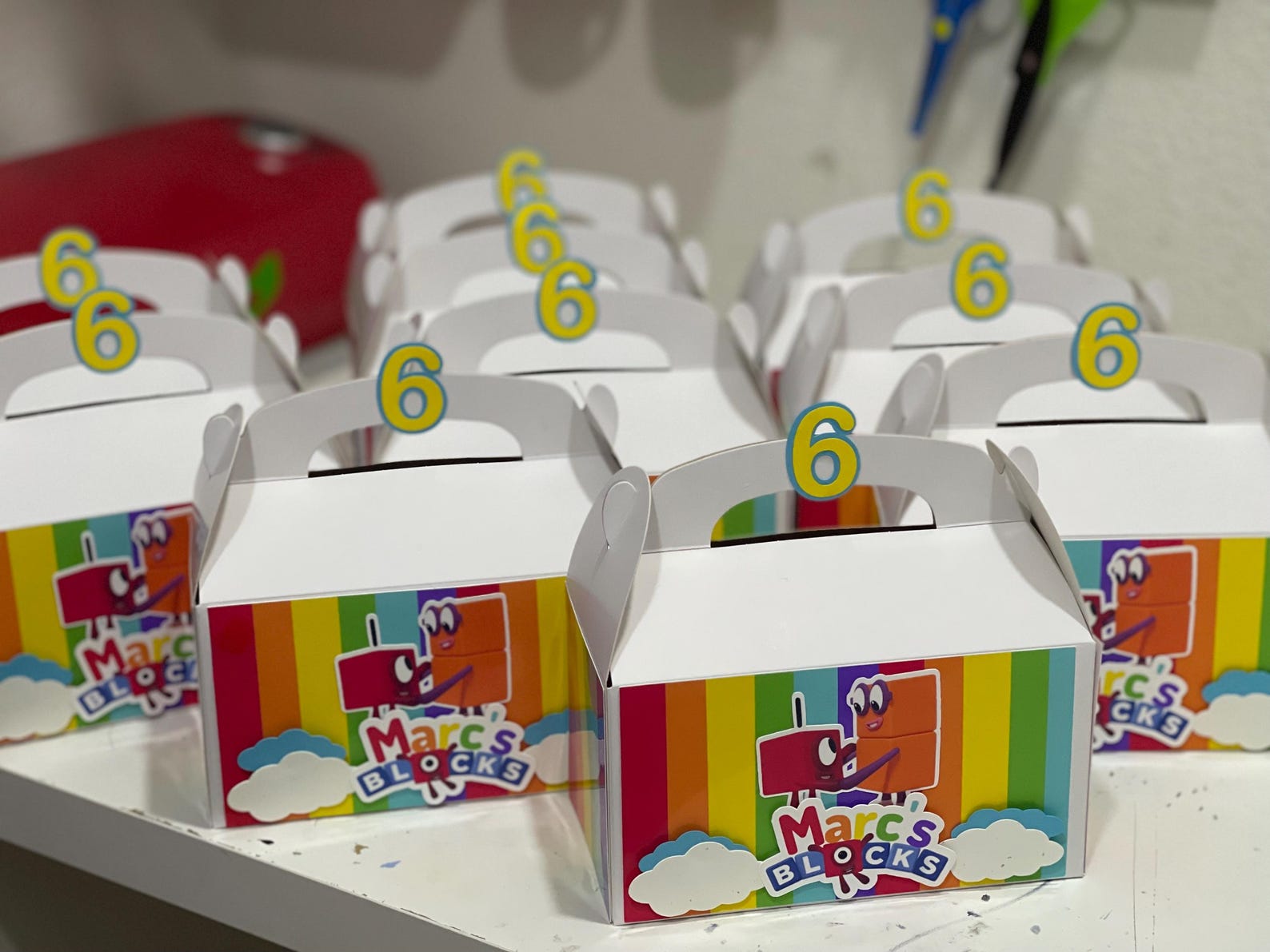 Numberblocks Favor Boxes, Girl Numberblocks Candy Boxes,colorful Gable ...