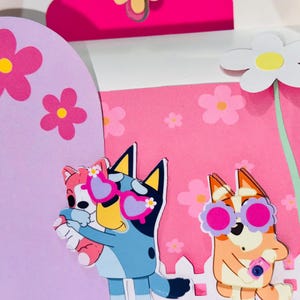 Bluey Favor Boxes, Girl Bluey Candy Boxe, Bluey Pink Gable Boxes, Bluey ...