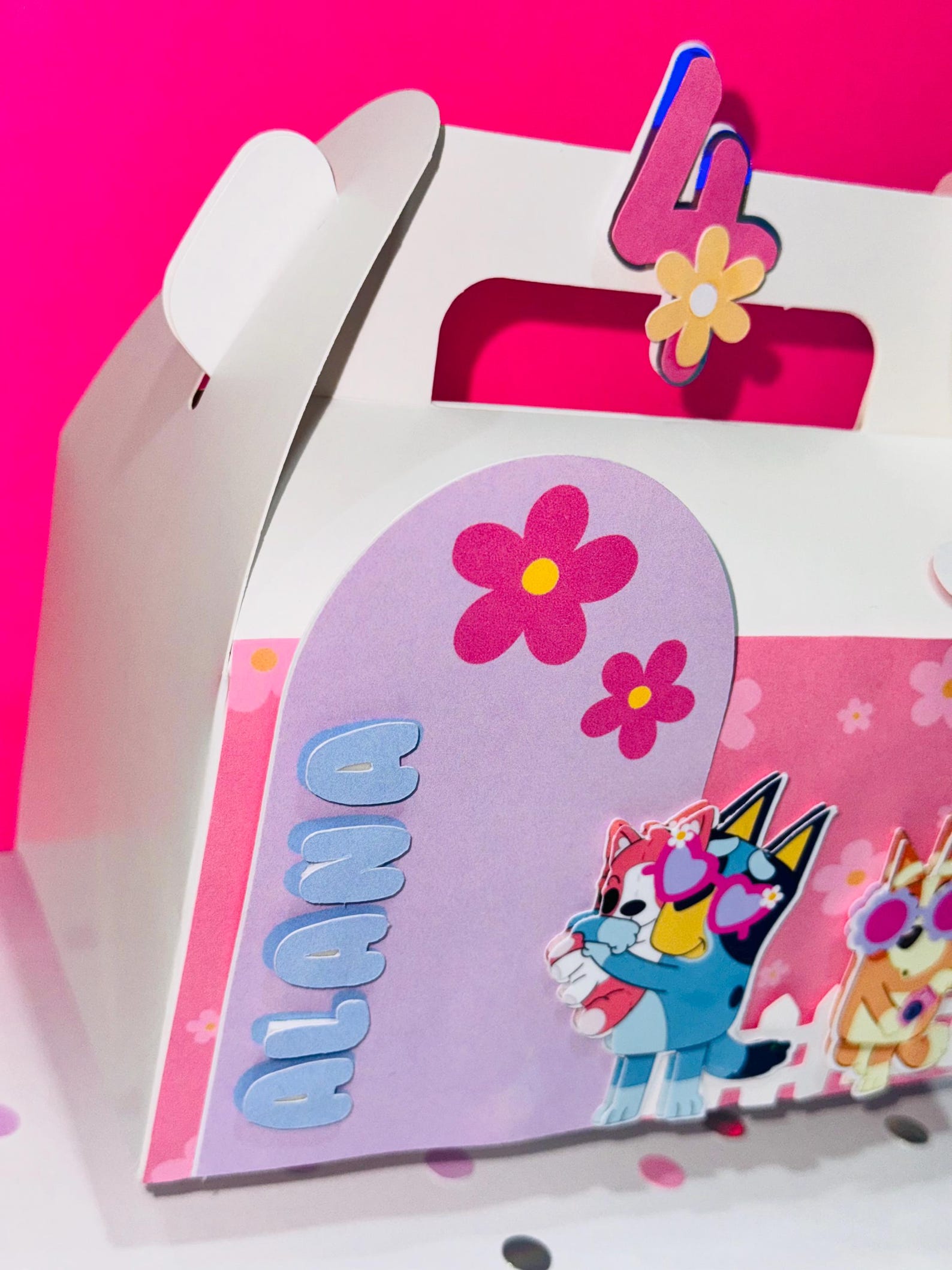 Bluey Favor Boxes, Girl Bluey Candy Boxe, Bluey Pink Gable Boxes, Bluey ...