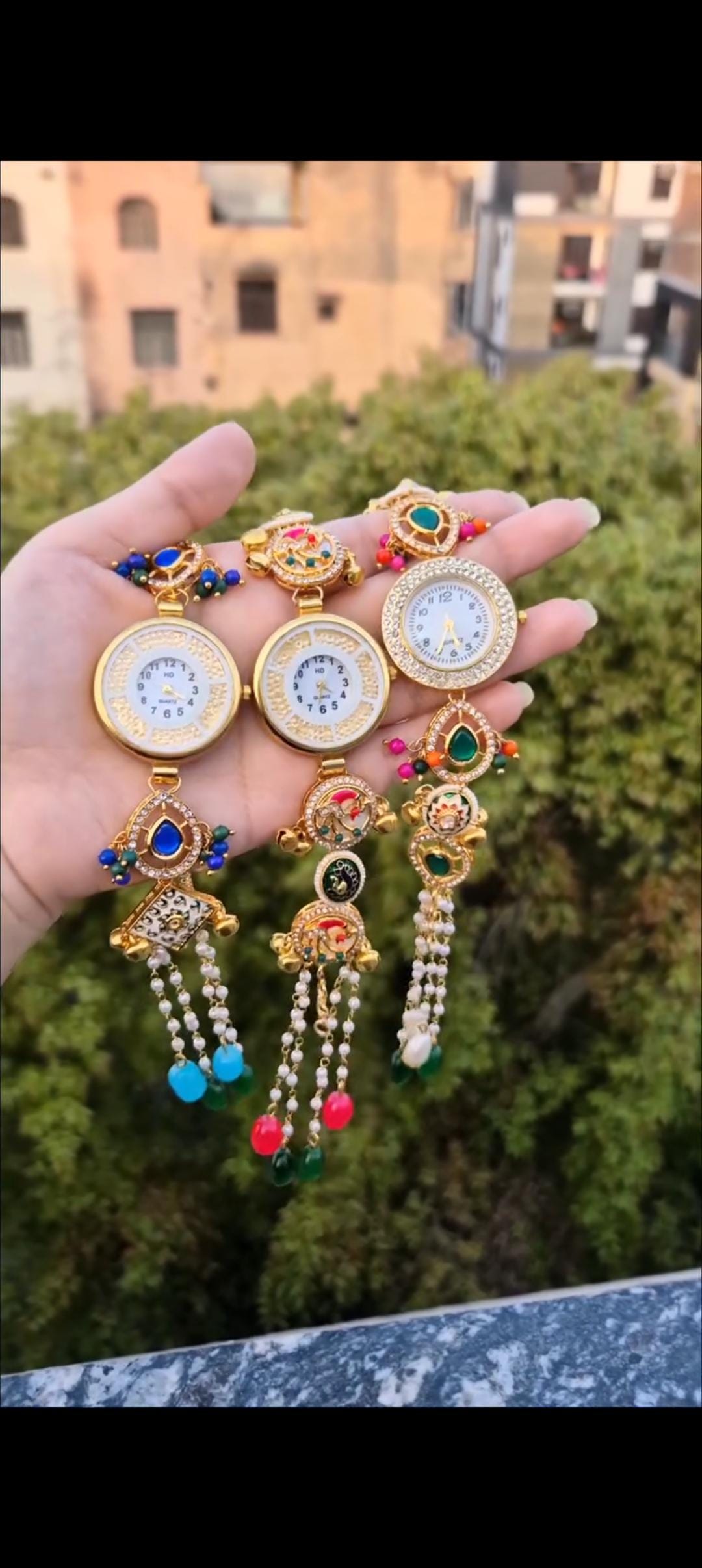 Kashmiri Kundan Wrist Watch for Bridesmaids Indian Wedding Gift ...