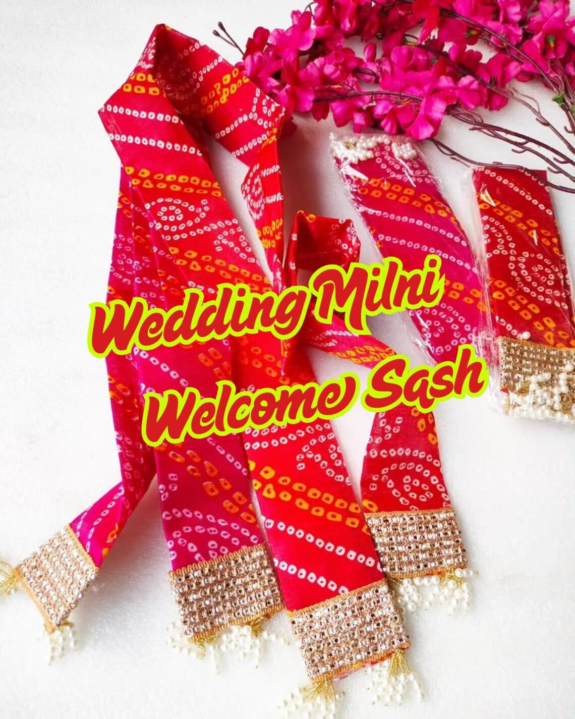 Welcome Sash for Groom's Family Wedding Baraat Giveaway Indian Sangeet ...