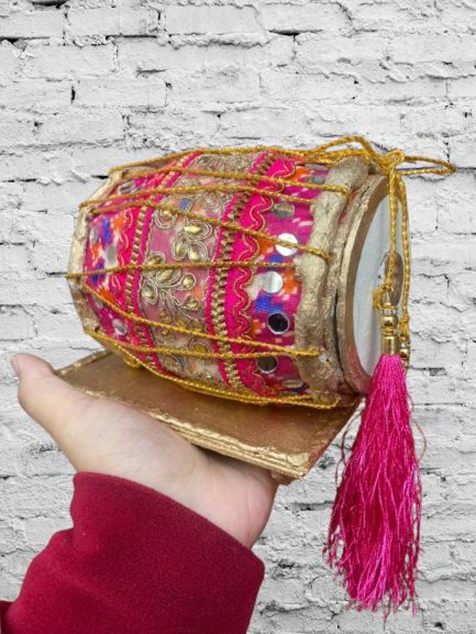 Dholki Wedding Favours Giveaways Hanging Dhol-shaped Nikkah Pouches Set ...