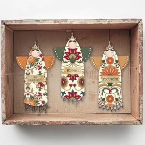 Paper Doll Angels, Vintage Paper Doll Clipart Bundle, Junk Journal Kit ...