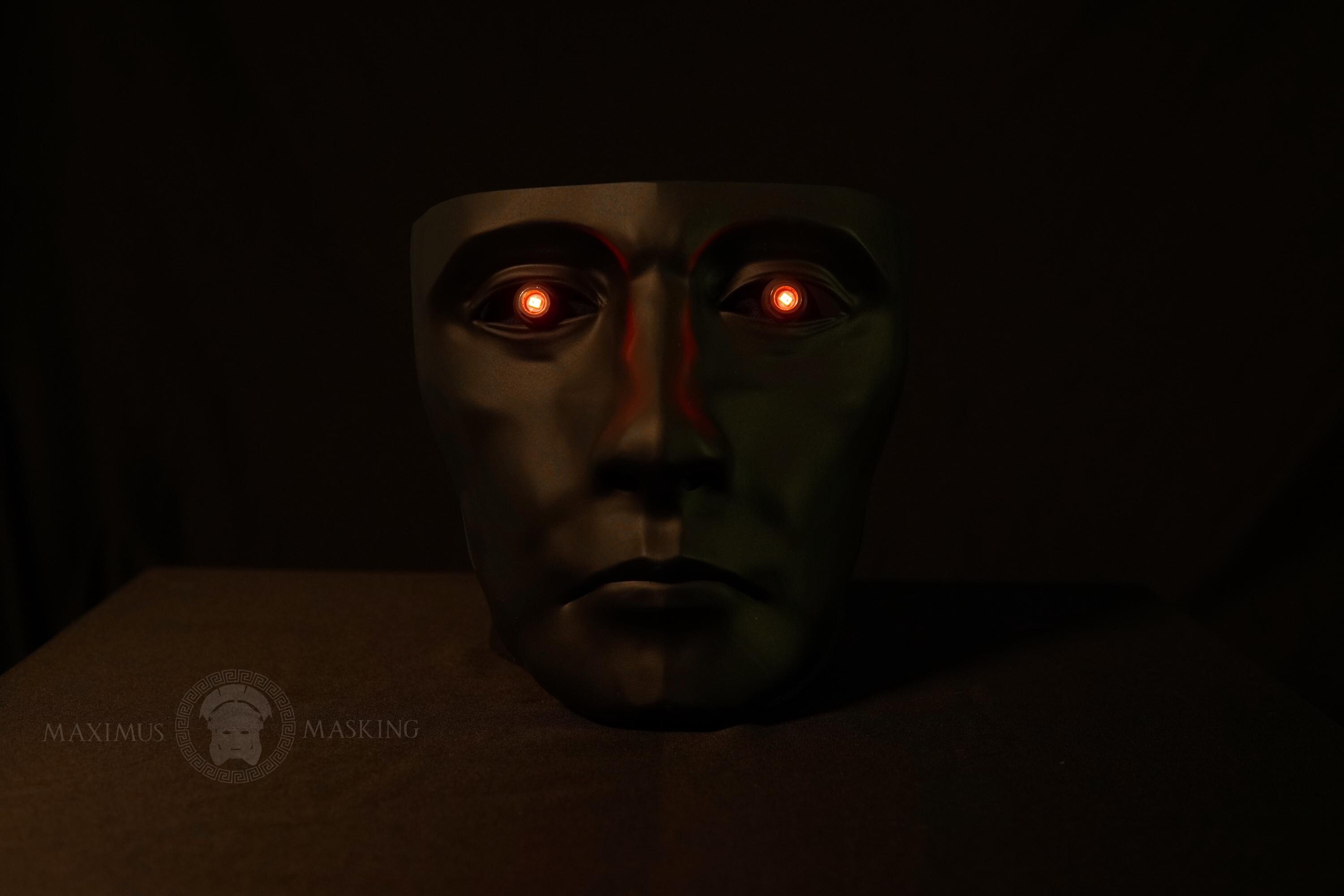 LED Eyes Titus - Roman Helmet Face Mask - Face Mask, Greek, Ancient ...