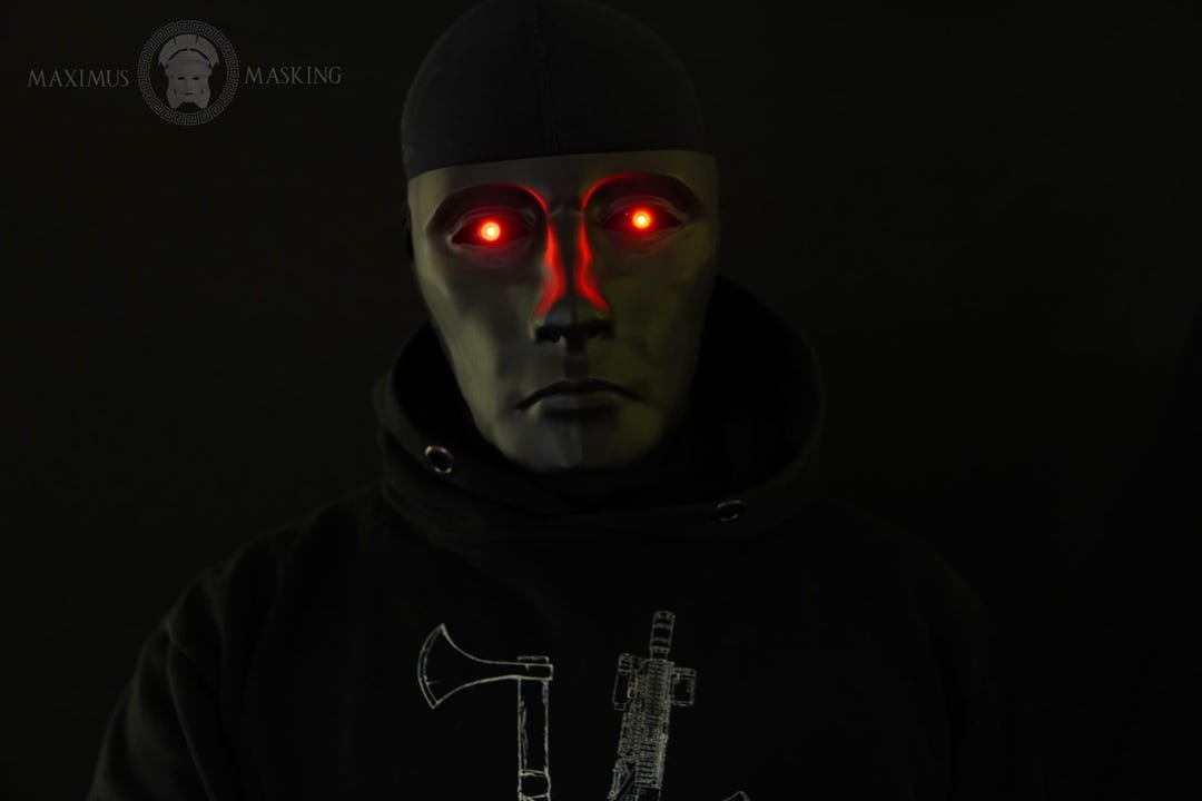 LED Eyes Titus - Roman Helmet Face Mask - Face Mask, Greek, Ancient ...