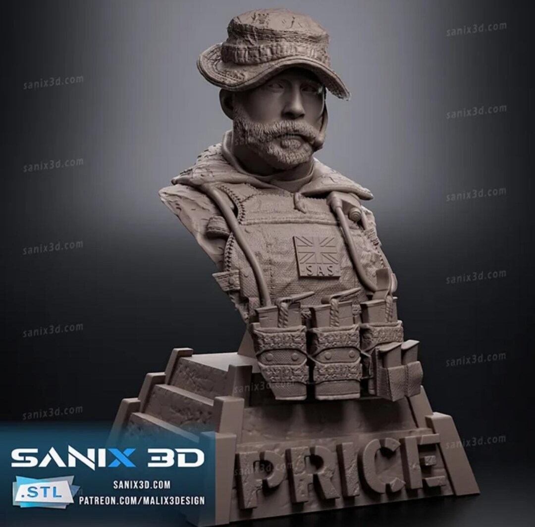 Captain Price COD Bust Figure, Game Statue, COD Resin Figure - Etsy