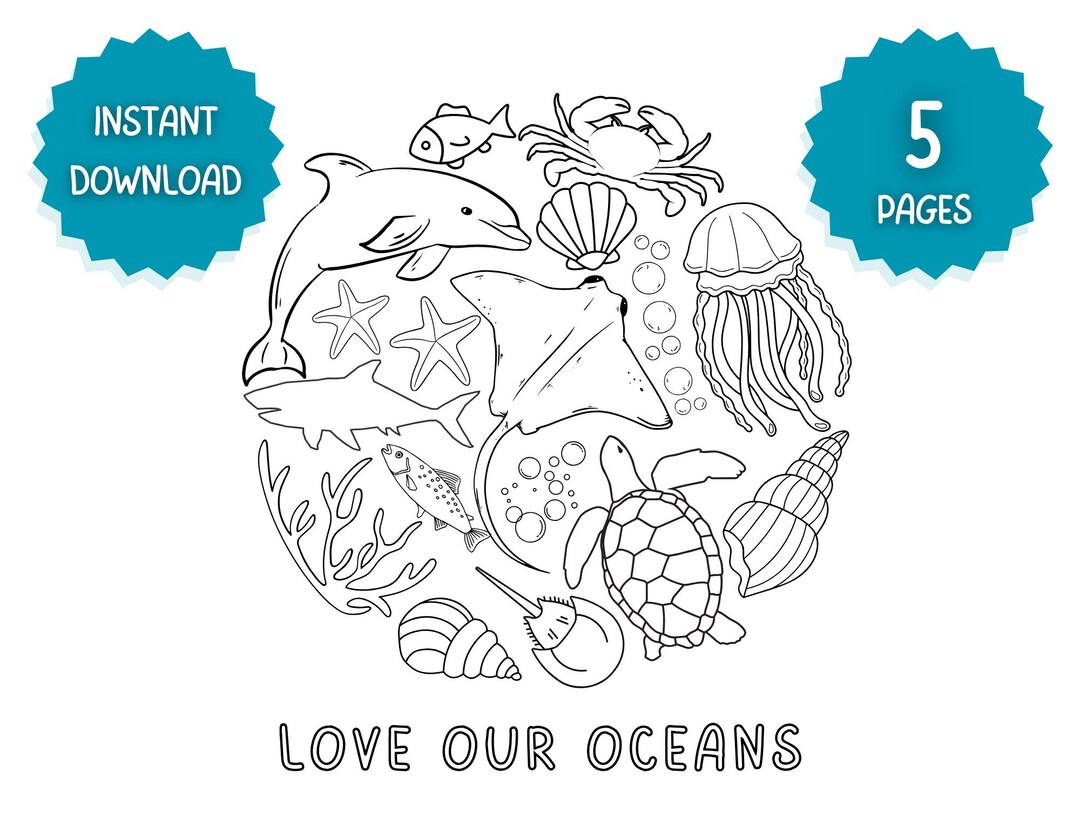 Printable Love Our Oceans Activity Bundle for Homeschoolers, Toddlers ...