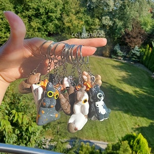 Clay Keychains of Pets: Cats, Dogs, Birds, Bunnies Etc - Etsy