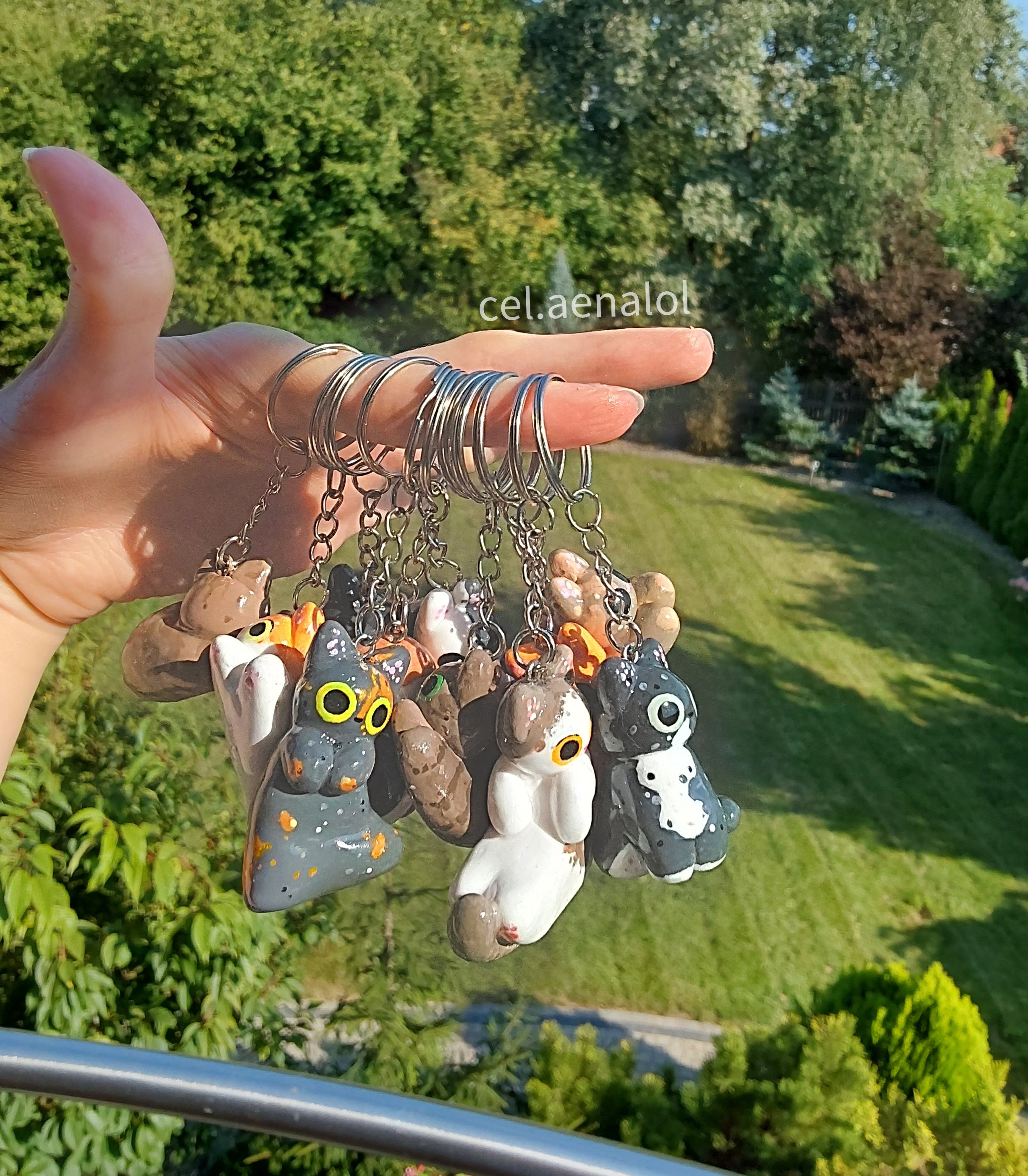 Clay Keychains of Pets: Cats, Dogs, Birds, Bunnies Etc - Etsy