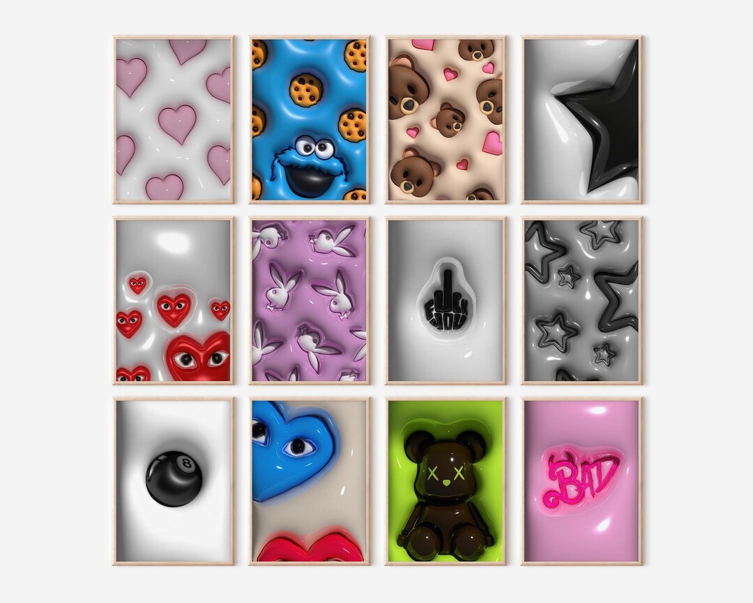 Hypebeast Wall Art 3D Art Prints Digital Download Brand Posters Set of ...