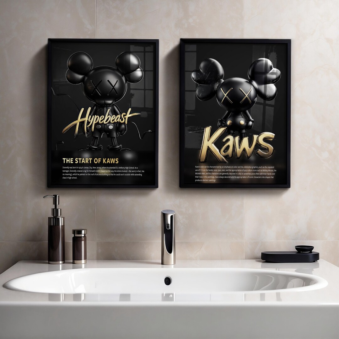 KAWS Wall Art HYPEBEAST Wall Art Kaws Poster Set Kaw Designer Prints ...
